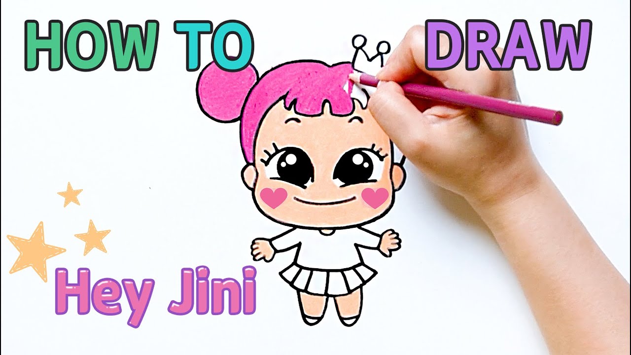 How to Draw "Hey Jini" - Drawing and Coloring (step by step) | 호호아트 ...