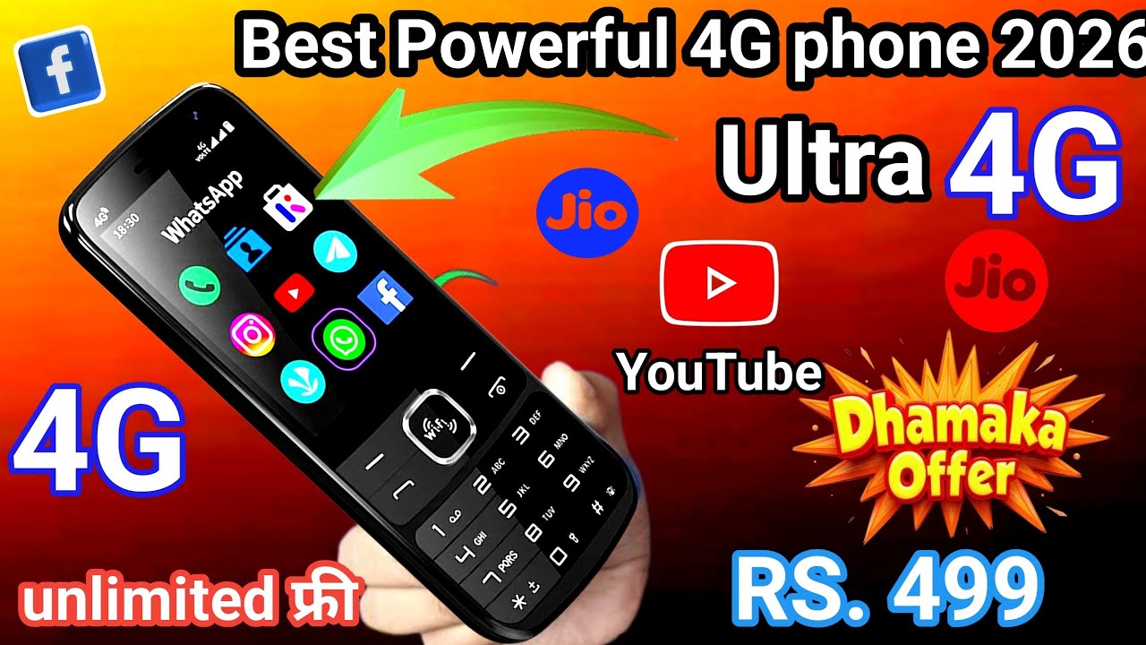 Best keypad 4G Android phone 2026 ⚡Intex Ultra 4G keypad phone unboxing ...