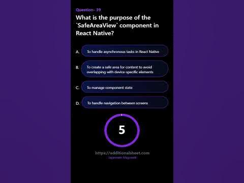 What is the purpose of the SafeAreaView component in React Native - YouTube