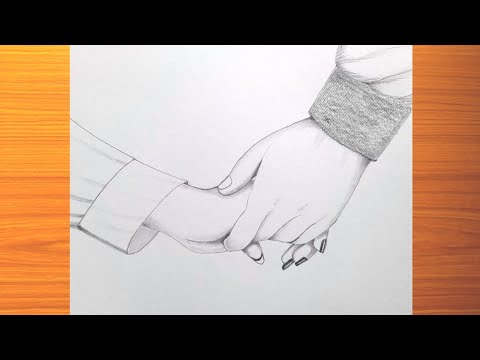 How to Draw Romantic Couple Hands Drawing -pencil sketch | How to draw ...
