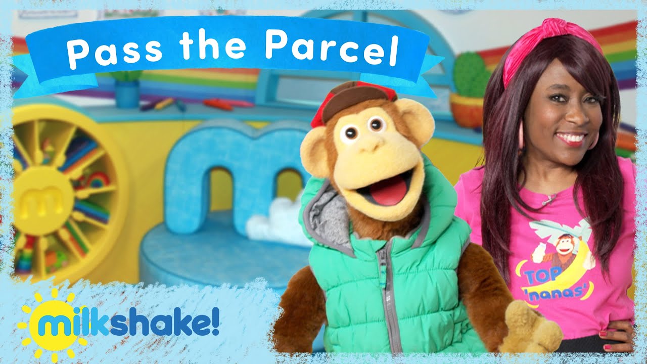 Milkshake! Studio Games | Pass the Parcel | Kemi and Milkshake! Monkey - YouTube