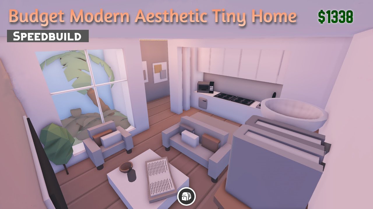 Adopt Me Budget Modern Aesthetic Tiny Home SpeedBuild - YouTube