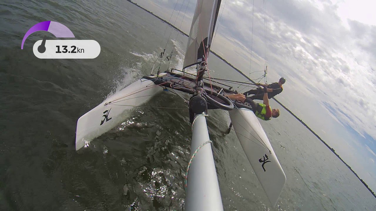Big pitchpole with the Hobie FX one - YouTube