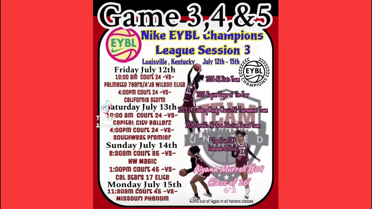 Game 3,4&5 Nike Eybl Session 3 Louisville KY (7/12-7/15) Playin up on ...