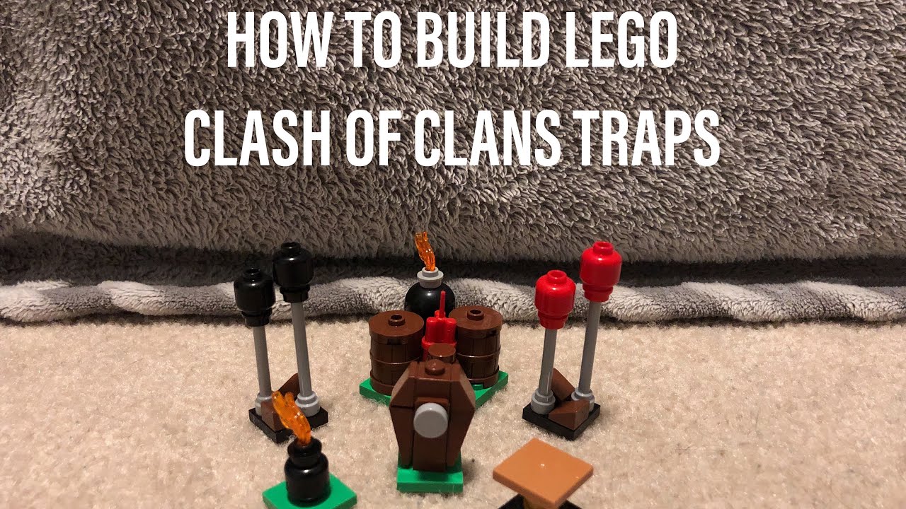 Lego Clash of Clans Traps. Bomb, spring trap, giant bomb, skeleton trap ...