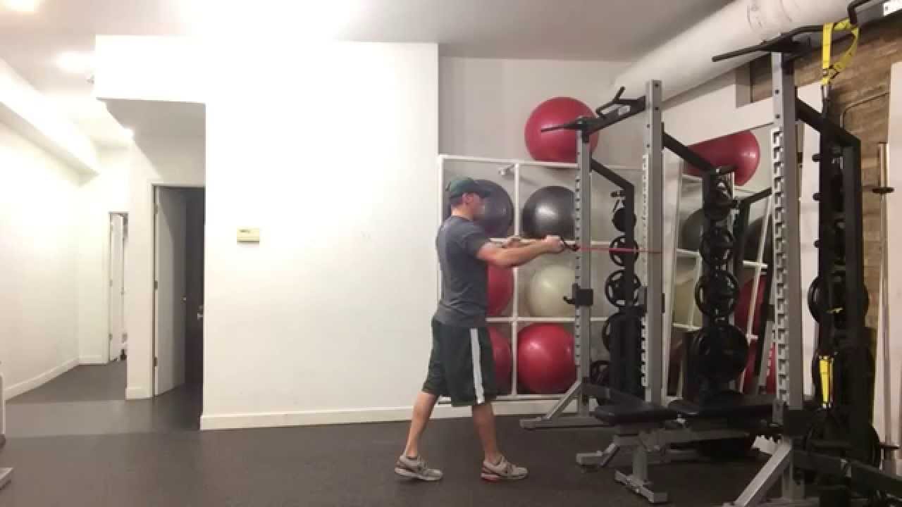 Resistance Band Standing Rear Delt Fly - Online Personal Trainer - YouTube