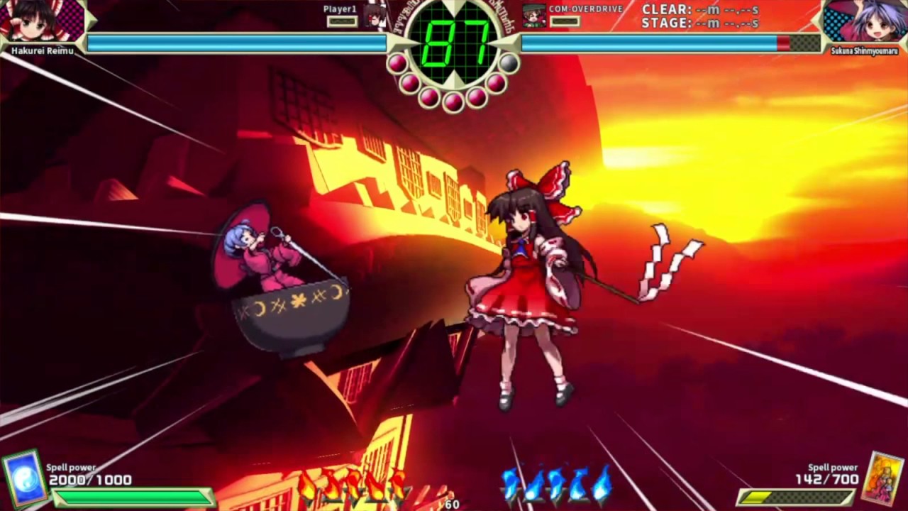 Touhou 14.5 PS4 - Arcade Mode - Over Drive Difficulty - Reimu Hakurei ...