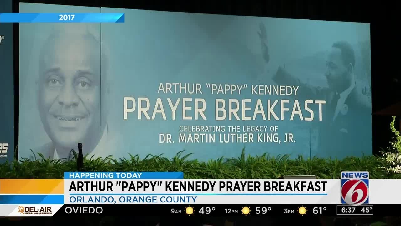 Arthur "Pappy" Kennedy prayer breakfast held Monday - YouTube
