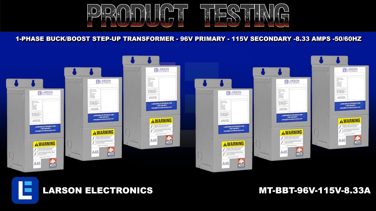 1-Phase Buck/Boost Step-Up Transformer - 96V Primary - 115V Secondary ...