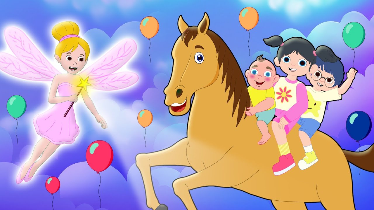 Saddle of Wood | Kids Riding The Horse | Lakadi Ki Kathi | English ...