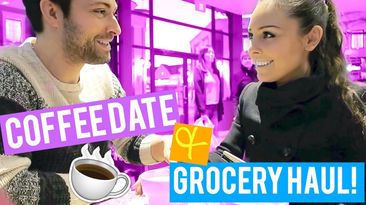 CUTE COFFEE DATE | SHOPPING + GROCERY HAUL! - YouTube