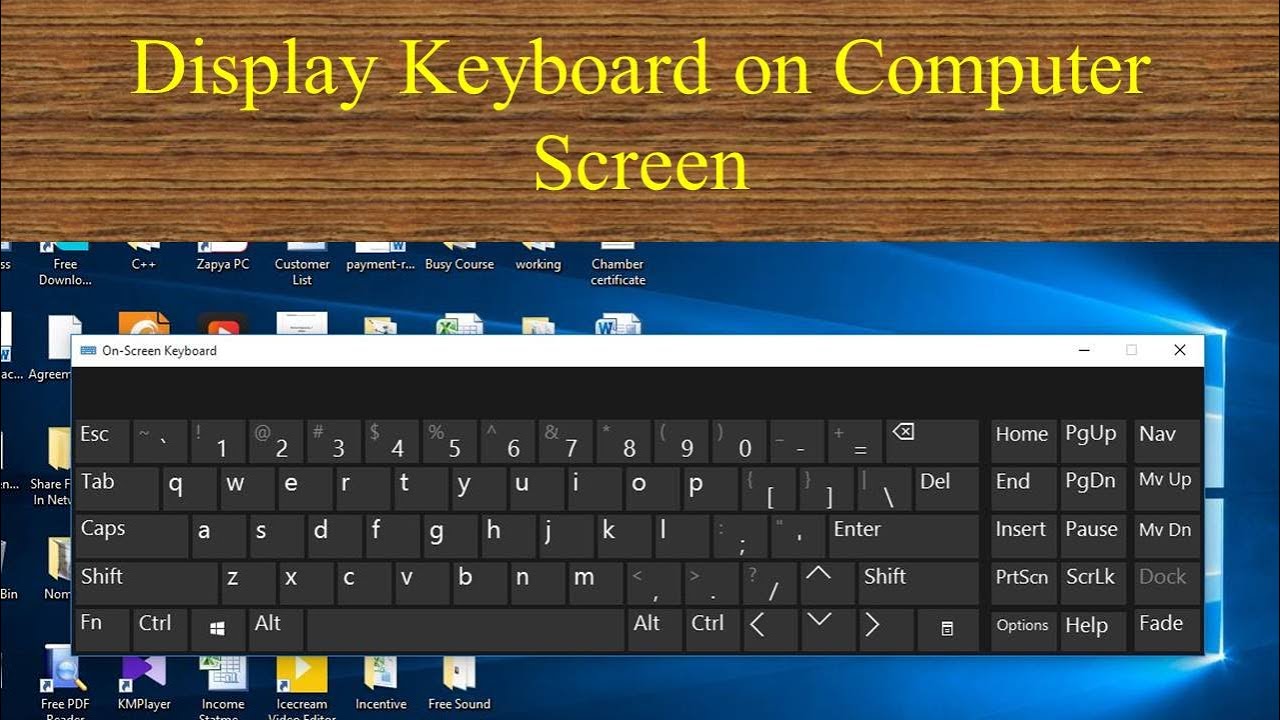 Display keyboard on screen || Keyboard on Screen - YouTube