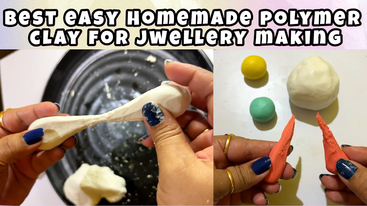 Homemade clay making for jwellery /Homemade air dry clay/ DIY jwellery ...