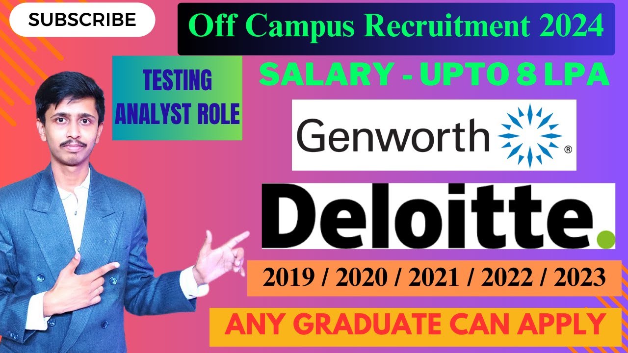 Deloitte Recruitment 2024 for Freshers | Genworth Recruitment 2024 ...
