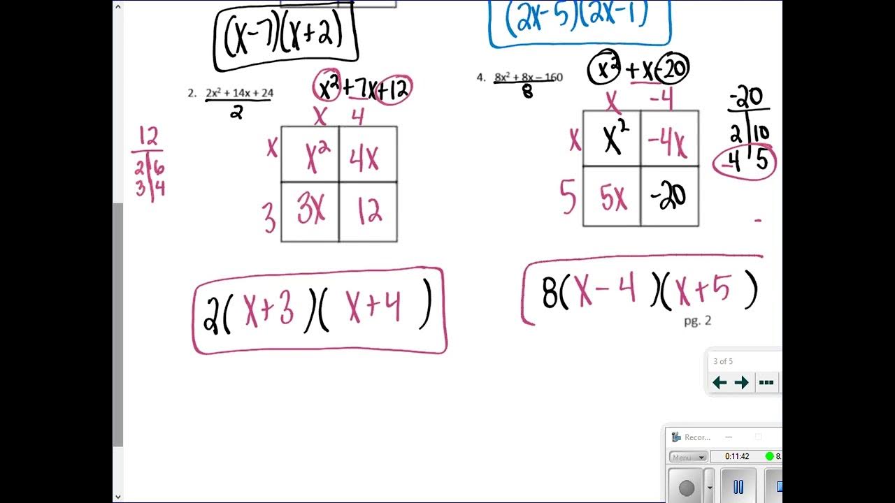 Factoring with Area Model - YouTube