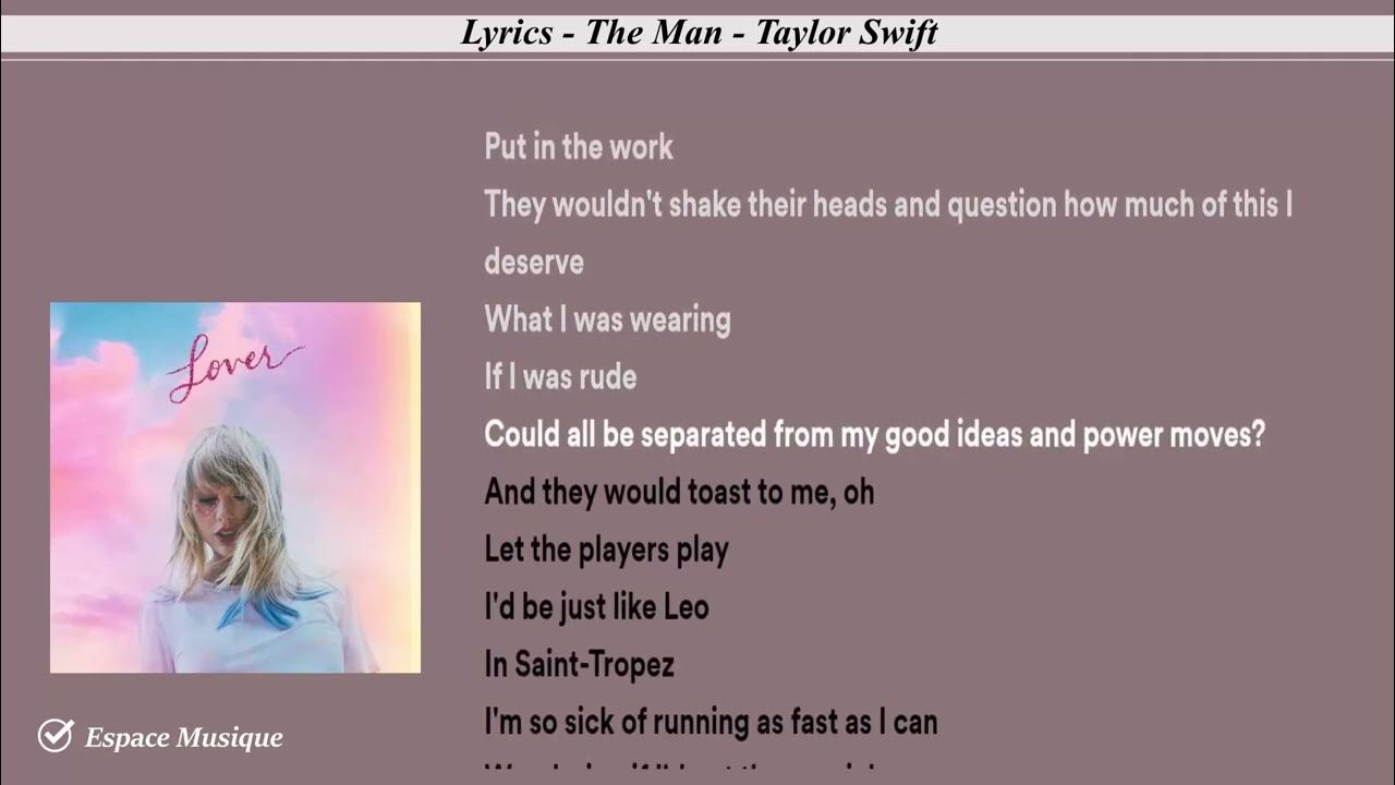 Lyrics The Man Taylor Swift - YouTube