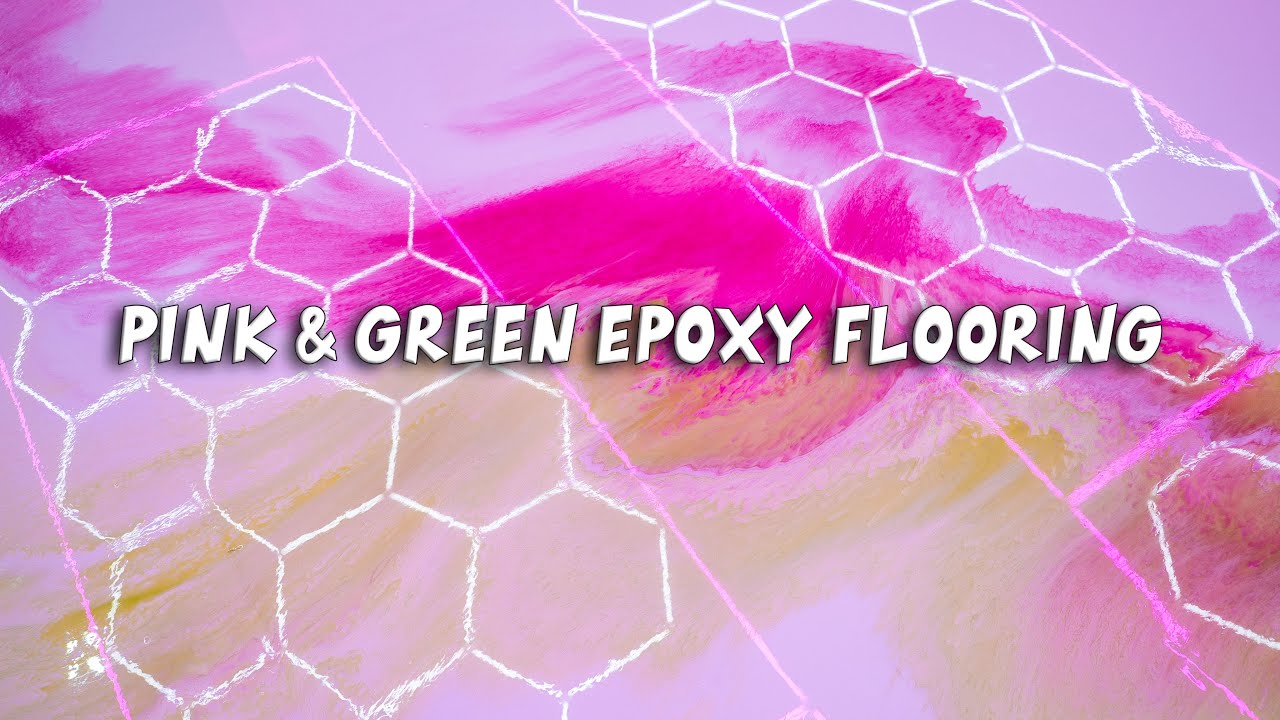 Epoxy Flooring in Pink and Green Accents - TikTok Live 08/15/24 ...