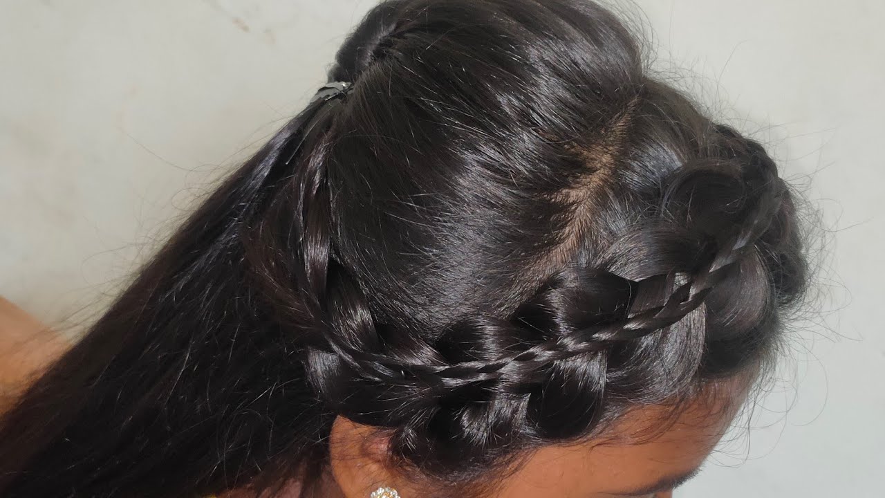 Side Choti with puff - YouTube