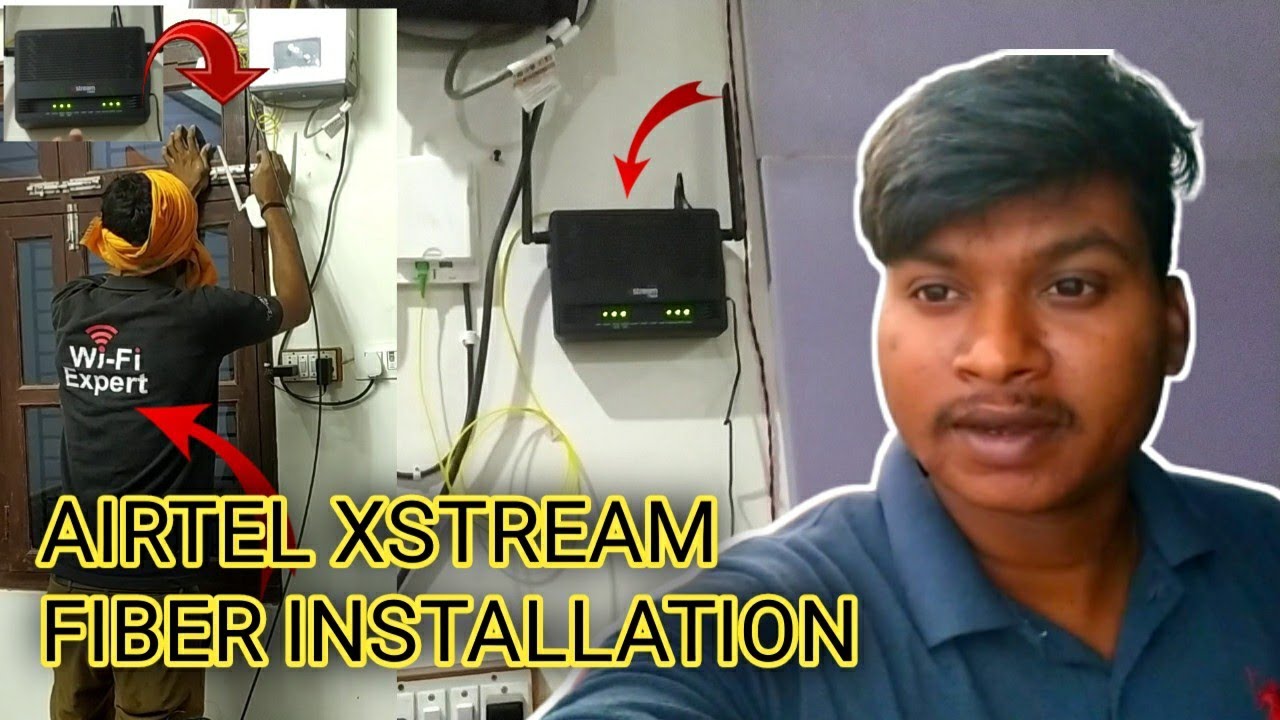 airtel xstream fiber installation | आज Airtel xstream Fiber लग गया ...