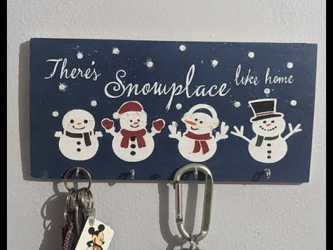 DIY Snowmen Key Holder - YouTube