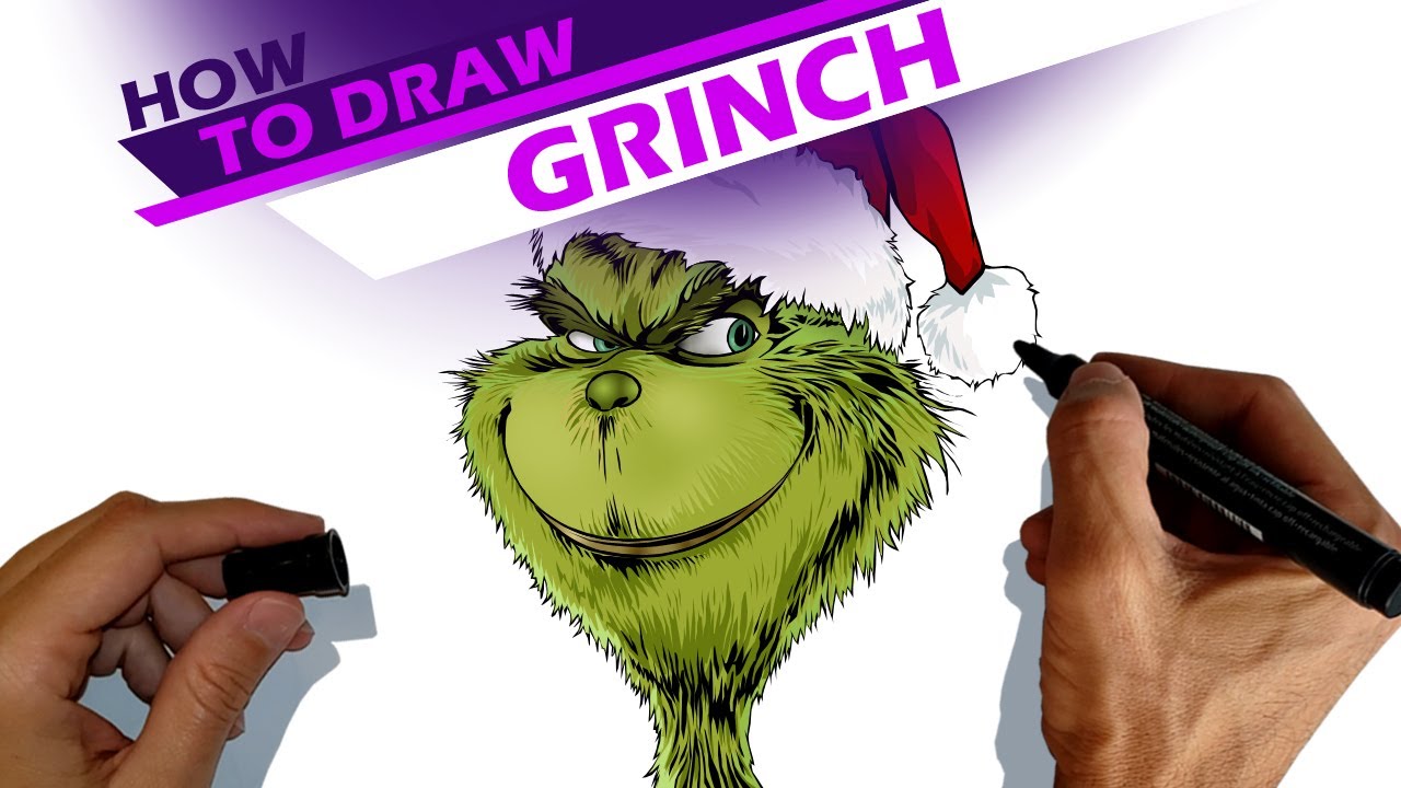 Grinch, Dr. Seuss / How the Grinch Stole Christmas - How to draw - YouTube