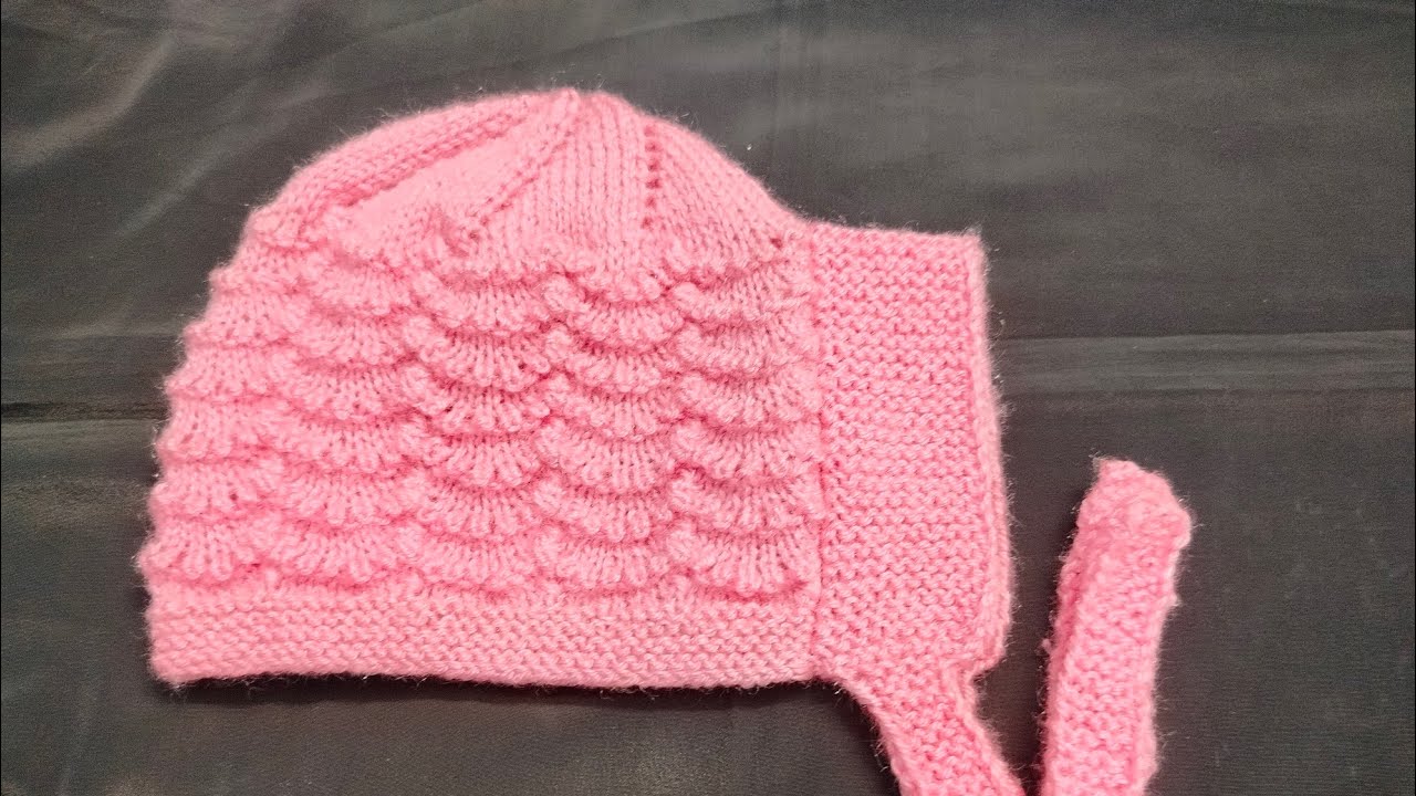 New knitting design for baby cap / scarf/ topi tutorial step by step ...