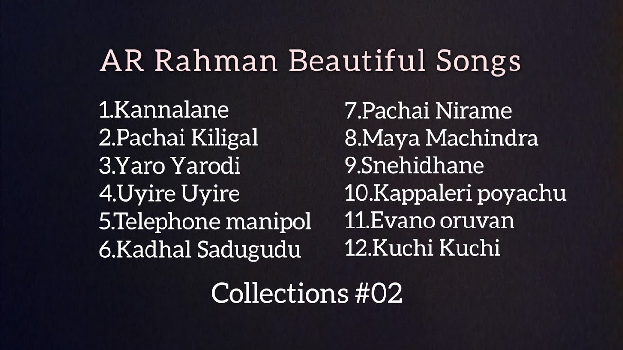 AR Rahman 90s Hits - HQ | Collections #02 | Isaipuyal | ARR | AR Rahman ...
