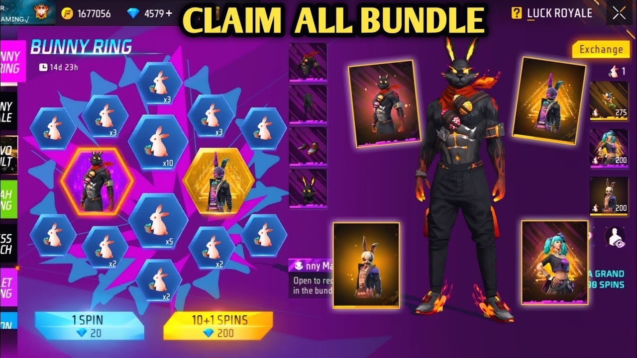 I GOT ALL BUNNY BUNDLE EVENT| FREE FIRE NEW EVENT| FF NEW EVENT TODAY ...