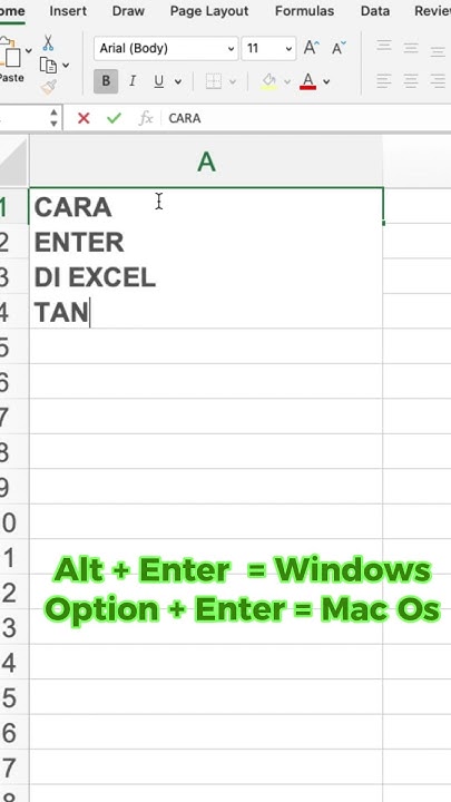 Cara enter di excel dalam 1 sel kolom #microsoft #excel #exceltricks - YouTube
