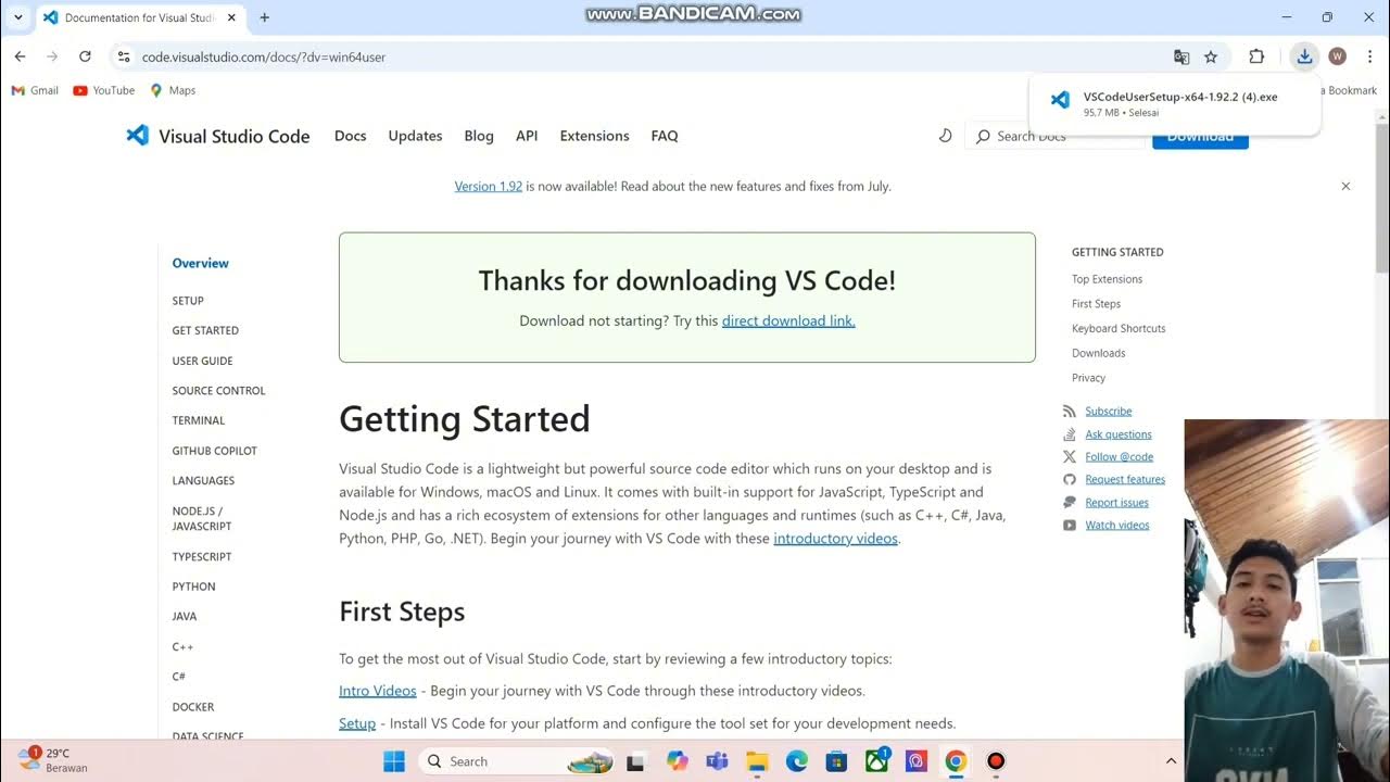 cara mendownload dan Menginstall Visual Studio Code 2024 - YouTube