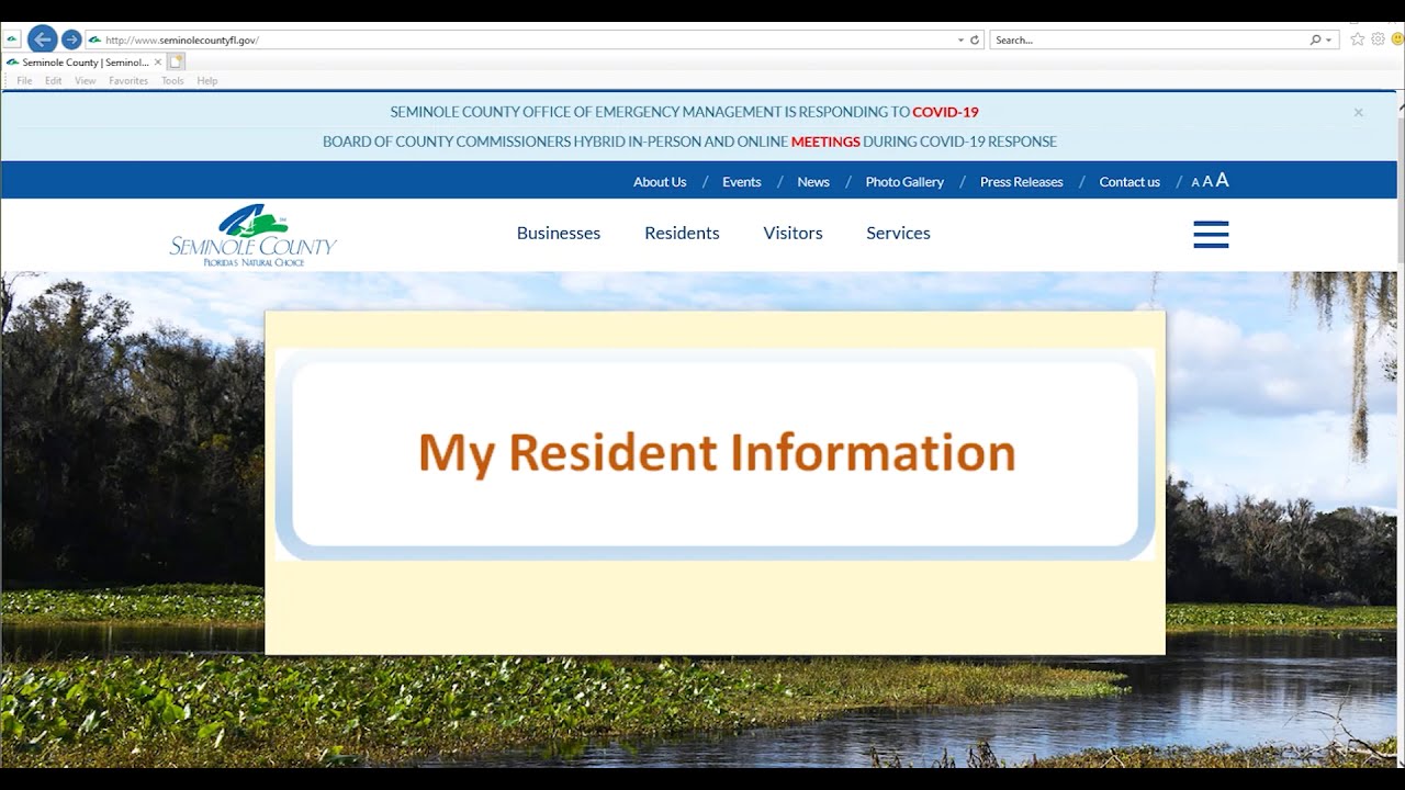 How to Use the My Resident Information - YouTube