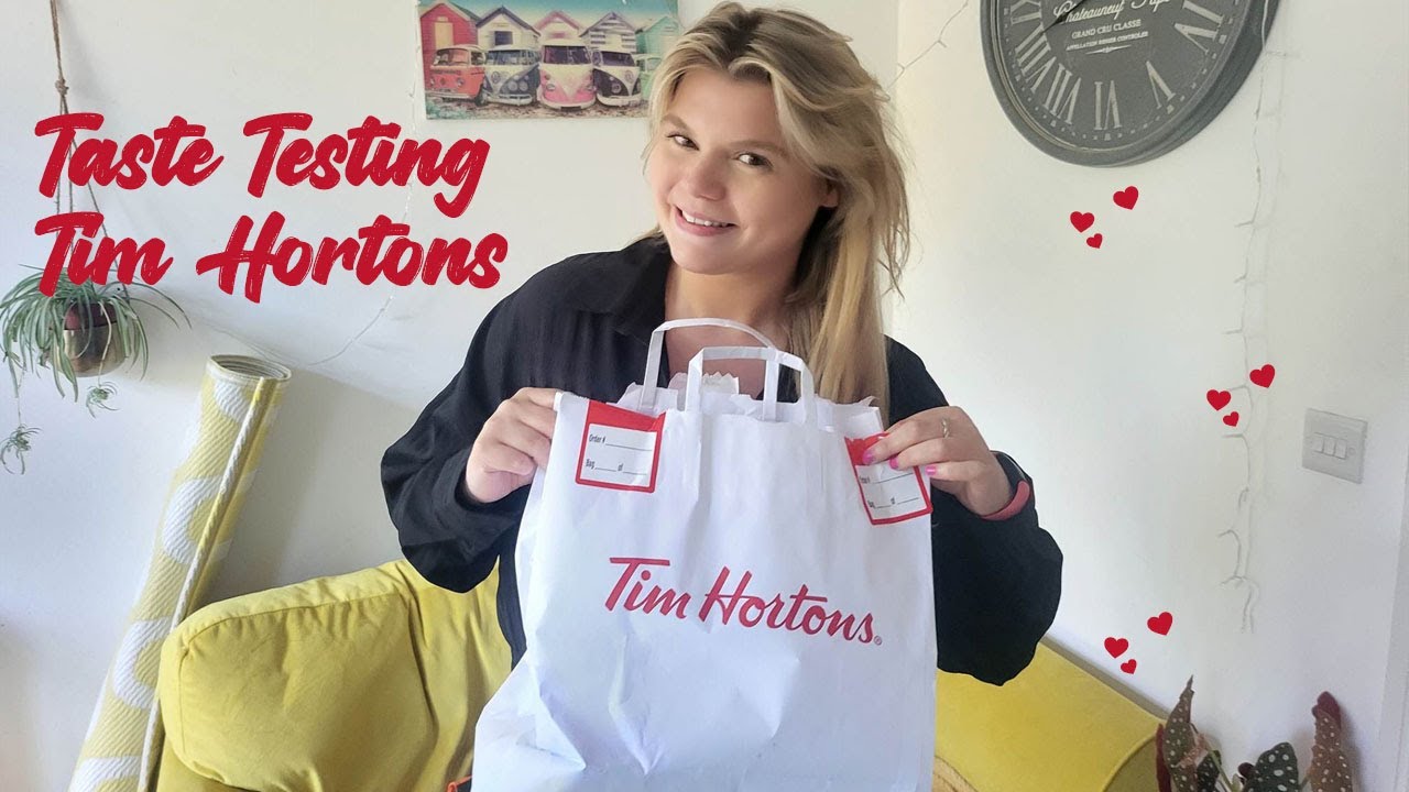 FIRST TIME EATING FOOD FROM TIM HORTONS UK - TASTE TEST - YouTube
