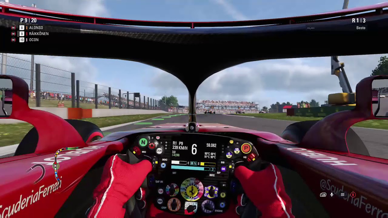 F1 2018 - Cockpit Ferrari ,gameplay (xbox one) - YouTube