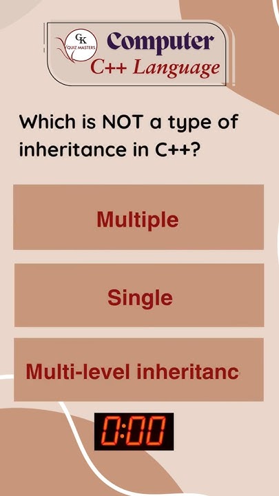 Computer quiz C++ Language #education #computereducational #science #exam #reels # ...