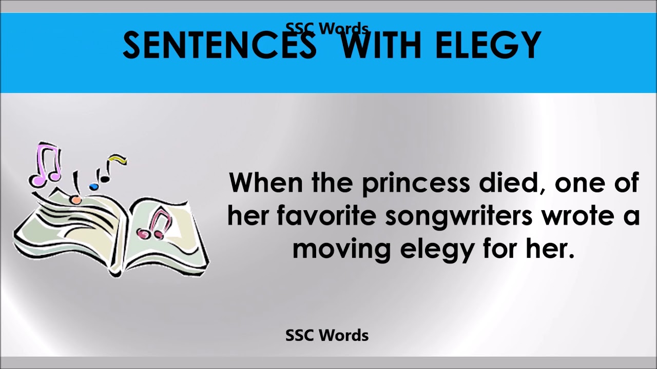 Elegy - Improve English - Meaning and 5 sentences - GRE / CAT / GMAT ...