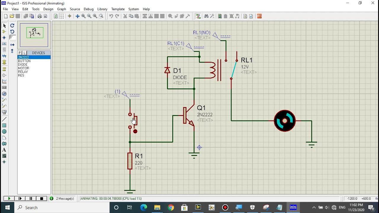 DC Motor Driver Proteus - YouTube
