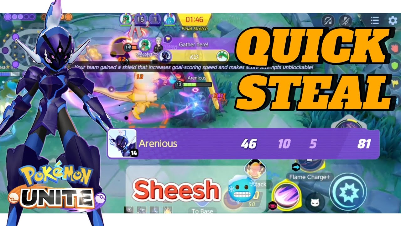 Quick Steal Sheesh 🥶 || Pokemon Unite Gameplay || #pokemon # ...