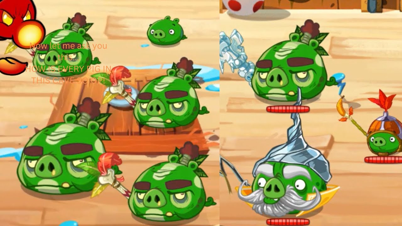 angry birds epic remastered mod. cave 30 piglantis, or as I like to ...