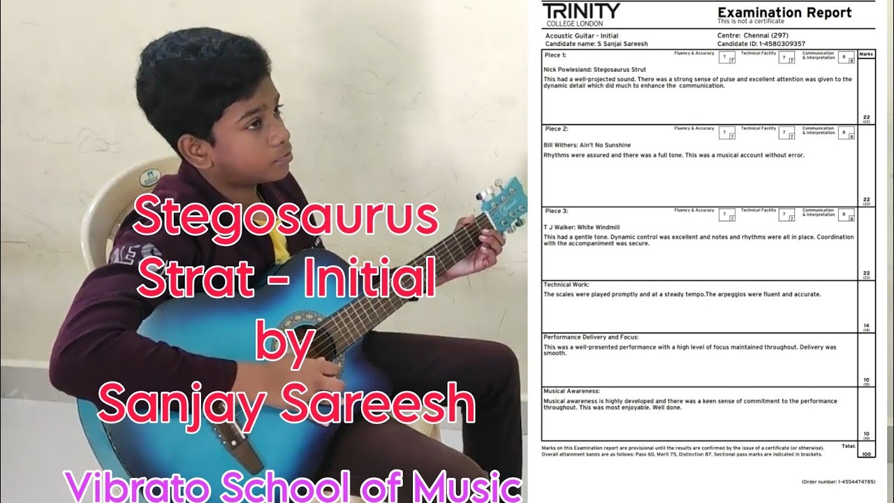Stegosaurus struts - Initial | Sanjay Sareesh | Vibrato School of Music ...