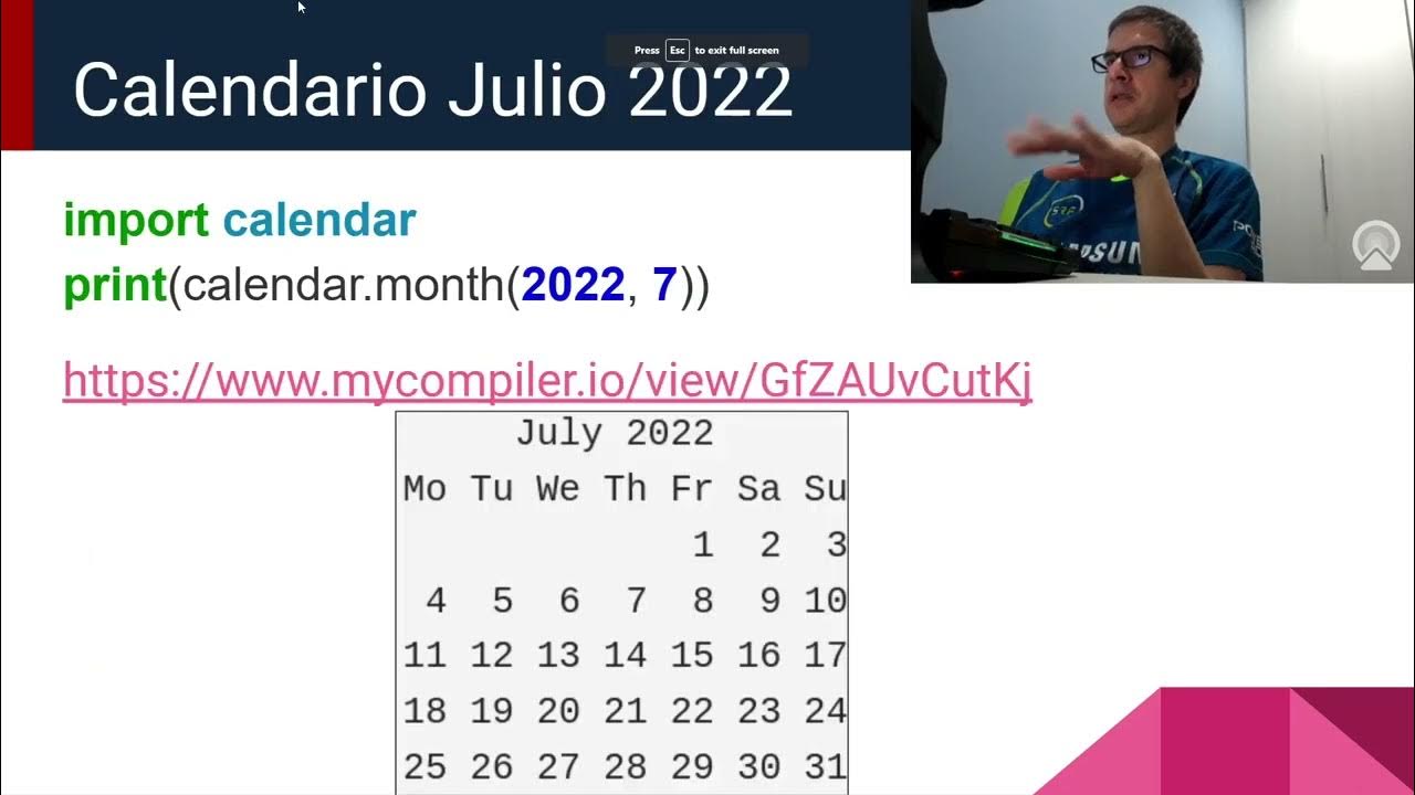 Python DateTime y Calendar - YouTube