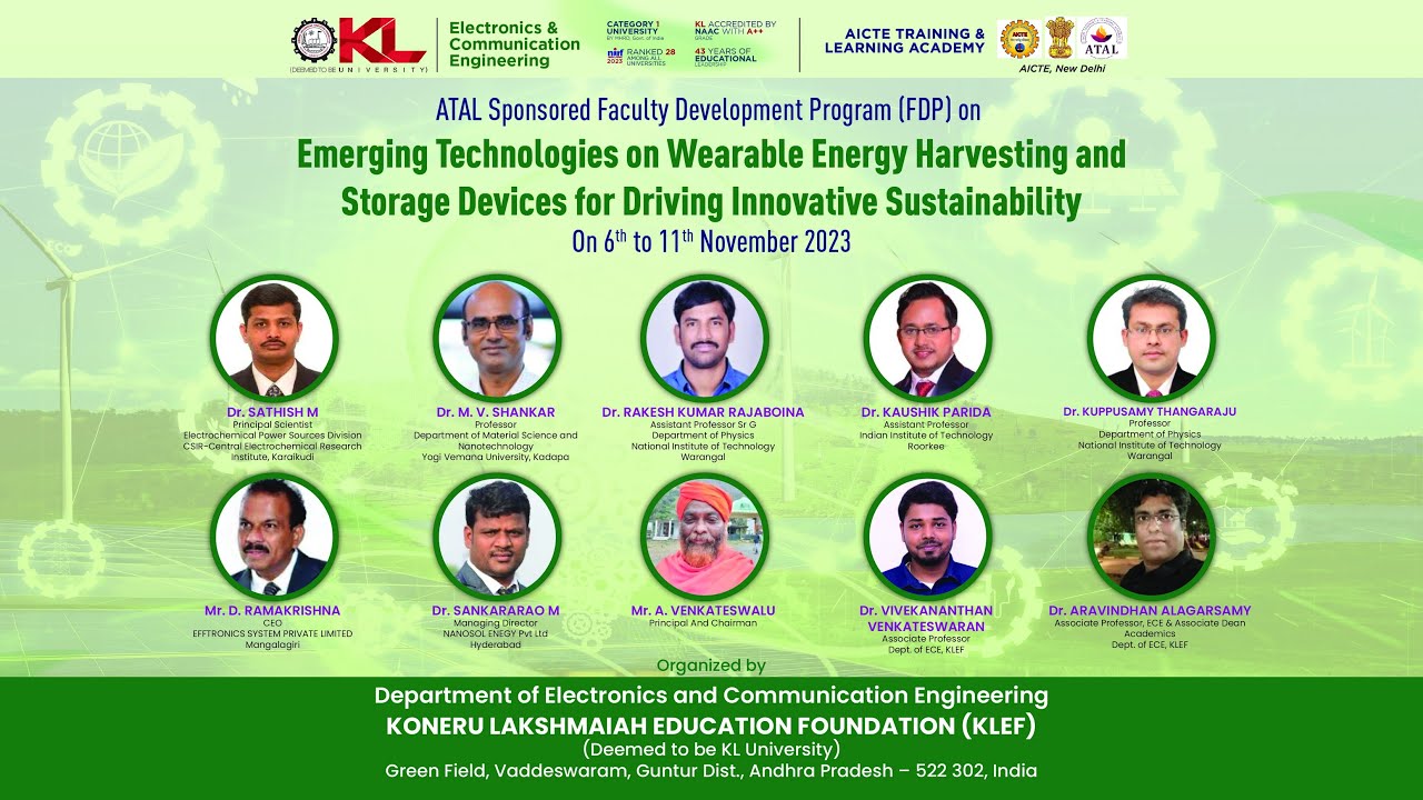 ATAL FDP KLEF Nov 6-11 2023 - YouTube
