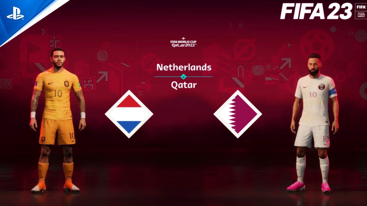 FIFA 23 - Netherlands Vs. Qatar | FIFA World Cup Qatar 2022 | Group A ...