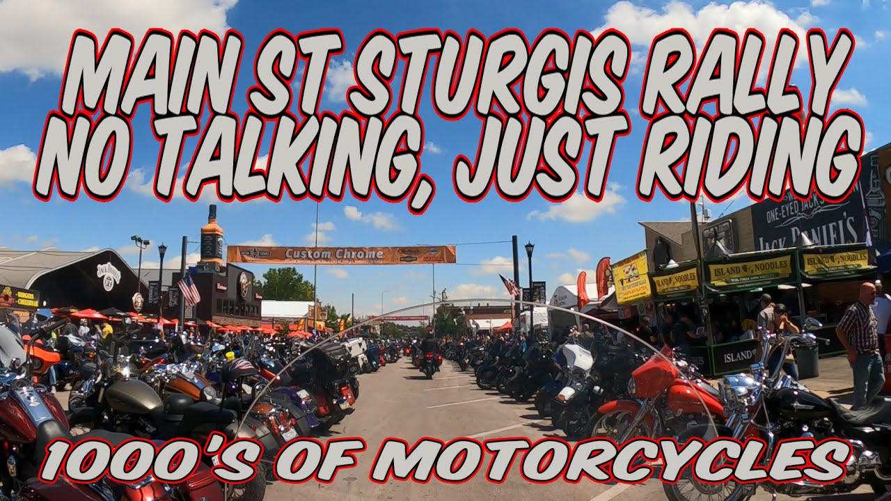 Ride through Main St. Sturgis Bike Rally on a Sunday Morning 2022 - YouTube