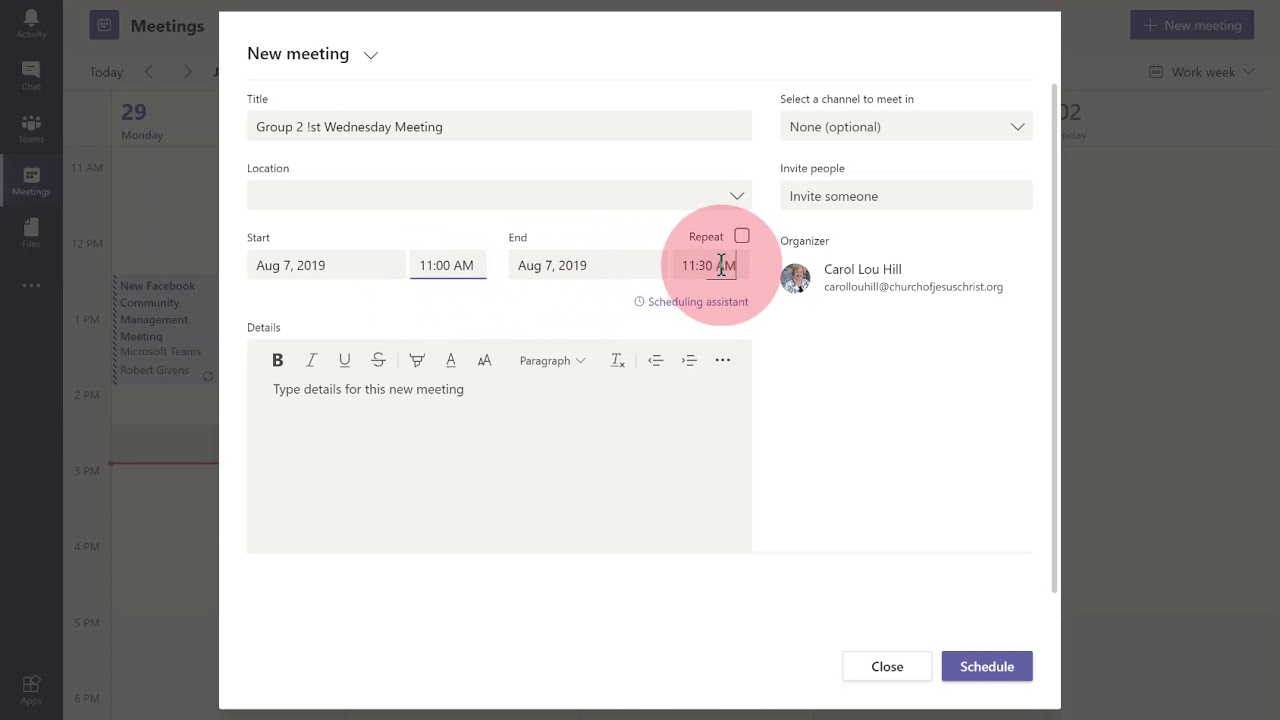 How To Set Up A Recurring Group Meeting In Microsoft Teams YouTube How To Set Up A Recurring Group Meeting In Microsoft Teams YouTube