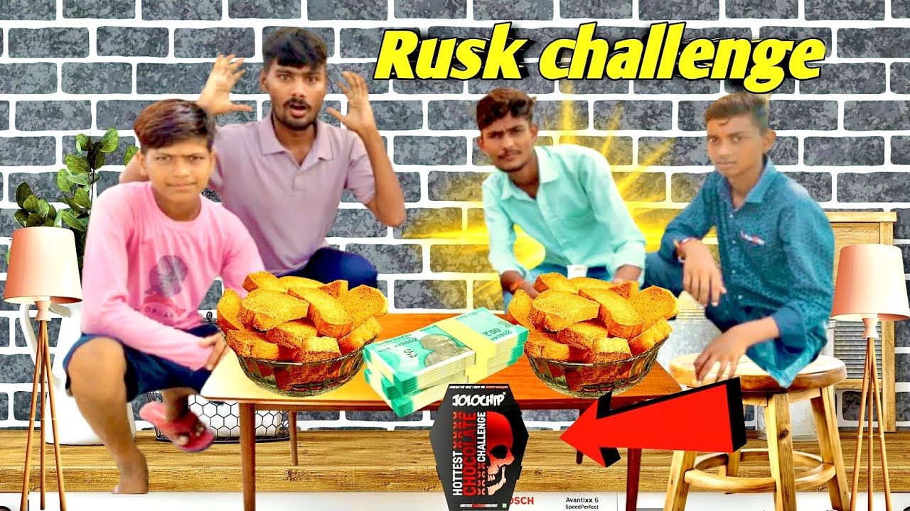 ₹500 रुपए eating the rusk challenge || कौन सबसे ज्यादा खा पाएगा - YouTube