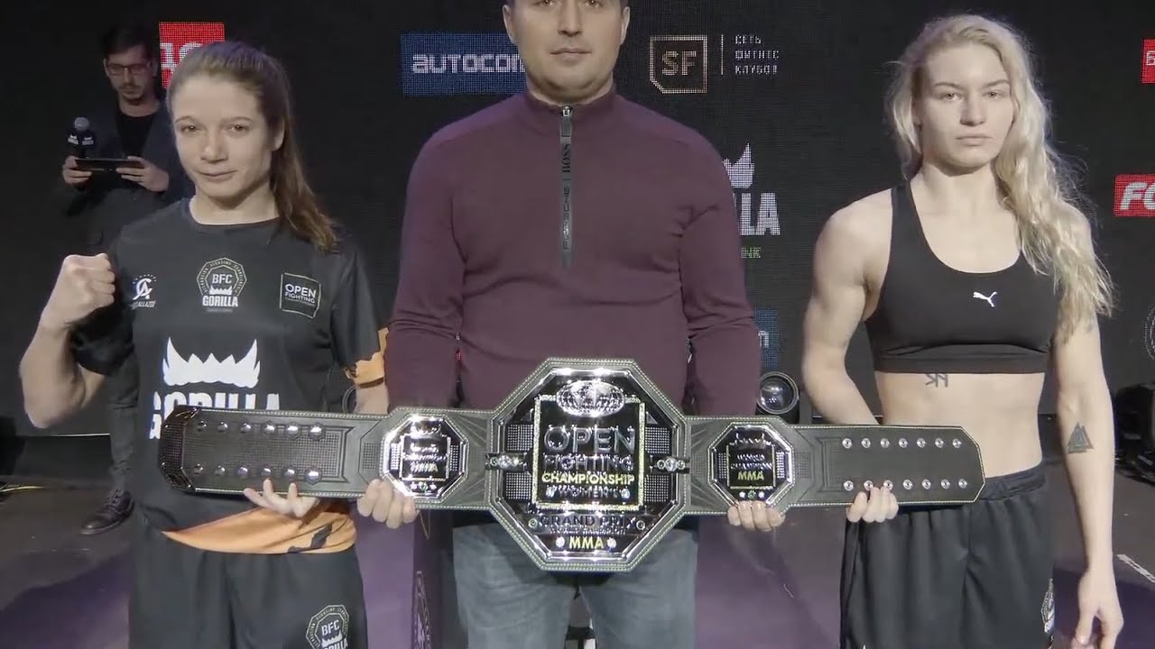 Marina Shutova vs. Victoria Dudakova - Weigh-in Face-Off - (OPEN FC 12 ...