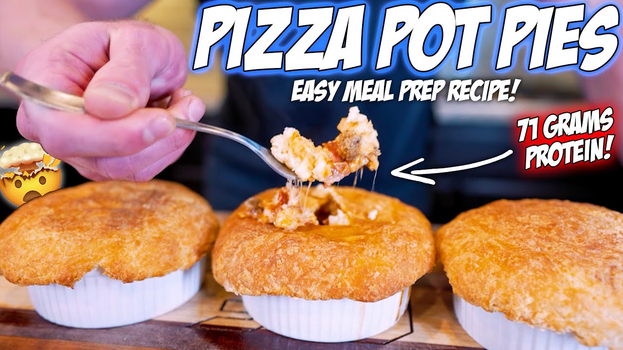 HIGH PROTEIN PIZZA POT PIE MEAL PREP | Easy Bodybuilding Recipe! - YouTube