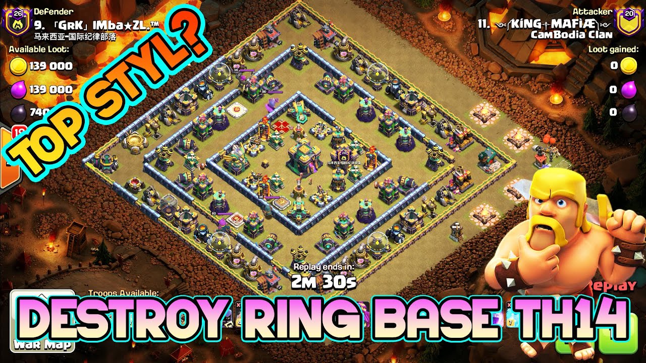 Op! Best Strategy Dragon Rider Destroy Ring Base TH14 in Clash of Clans ...
