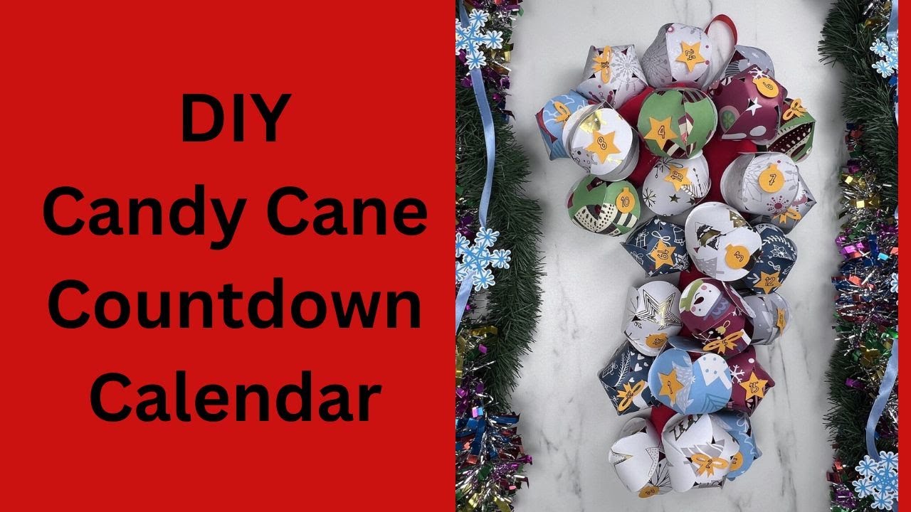 How I Made This Cute Candy Cane Countdown Calendar For My Kids - YouTube