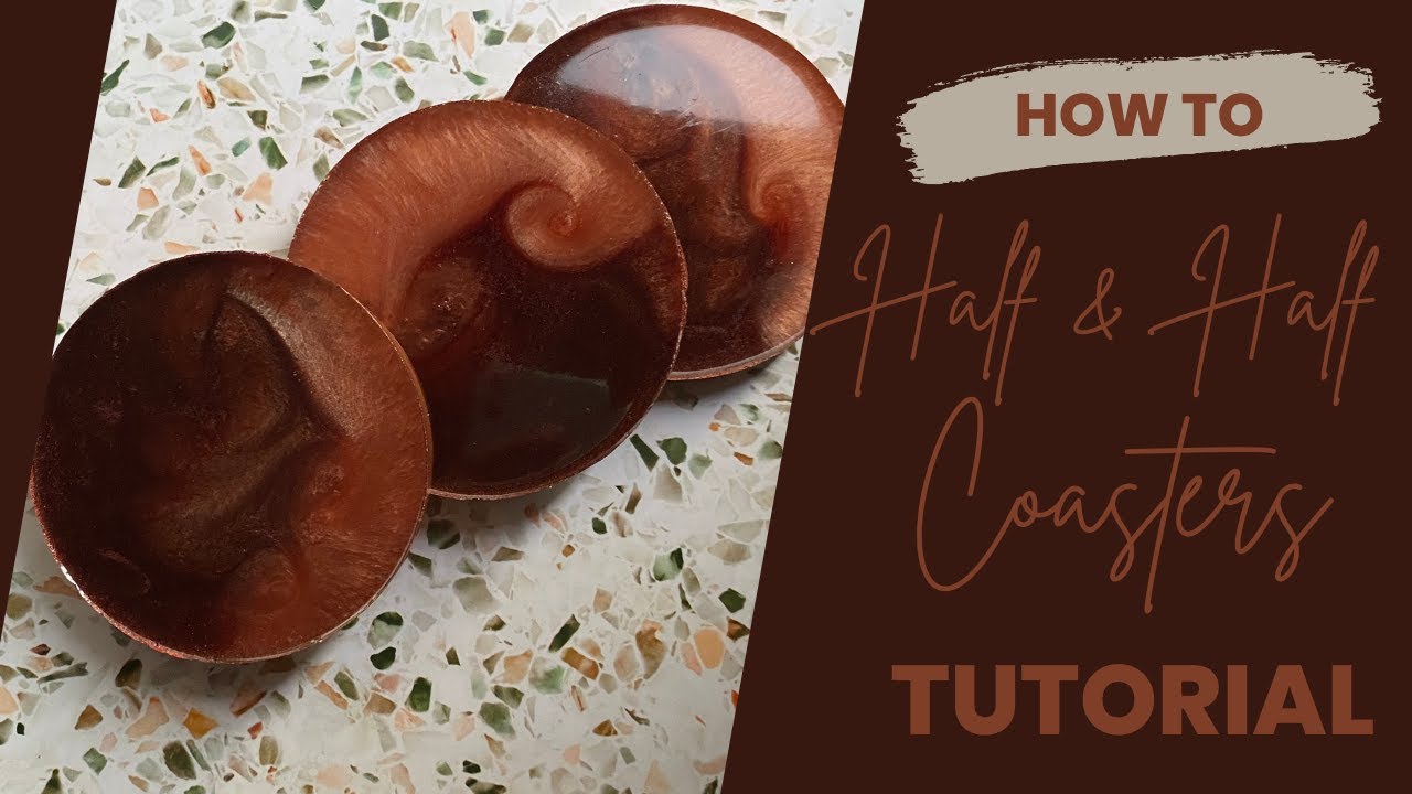 Beautiful Burgundy & Rosegold Resin Coasters. Resin Art Tutorial - YouTube